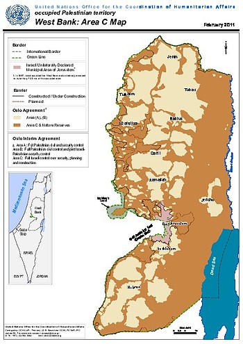 West Bank: Area C Map | February 2011 | United Nations Office for the ...